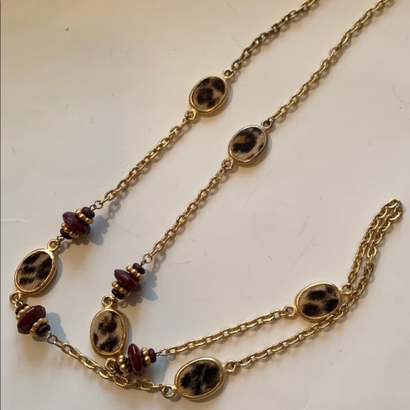 Jewelry | Vintage Animal Print Pony Fur Lariat Necklace | Poshmark